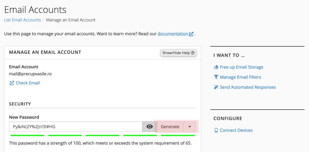 Resetare parola email din cPanel - Ghid complet 2025